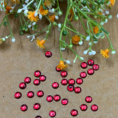 Maroon Kundan Stone Round – Rayaari Shop